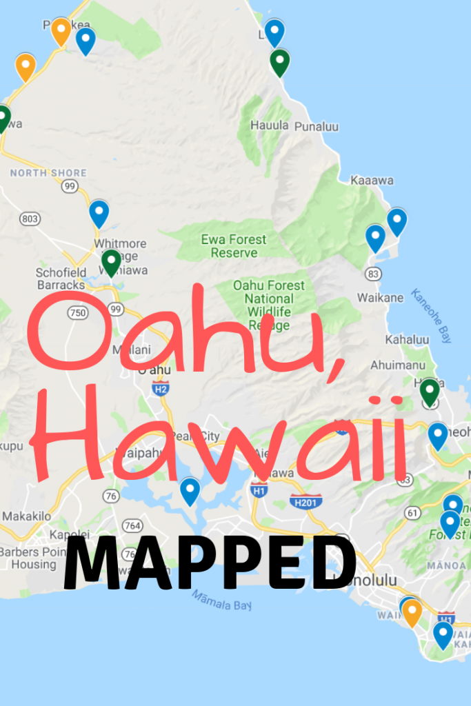Free & Interactive Oahu Attractions Map - Valentina's Destinations