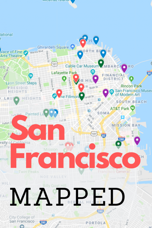 San Francisco Attractions Map - Valentina's Destinations